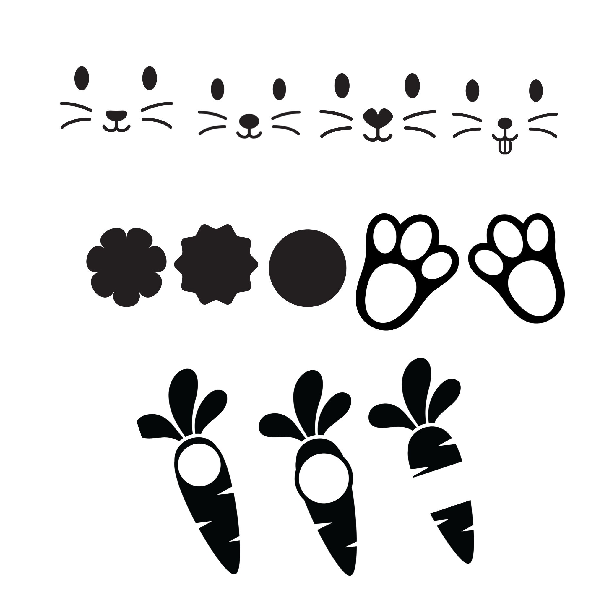 Easter Bunny Shape Svg,rabbit Dxf,easter Bunny,bunny Shape Svg,bunny ...