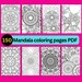 150 Mandala Coloring Pages Printable Mandala Coloring Sheets Instant ...