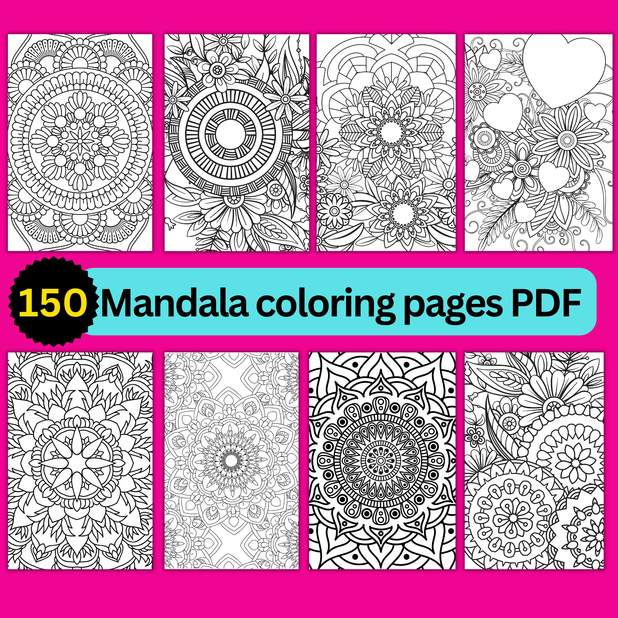 150 Mandala Coloring Pages | Printable Mandala Coloring Sheets ...