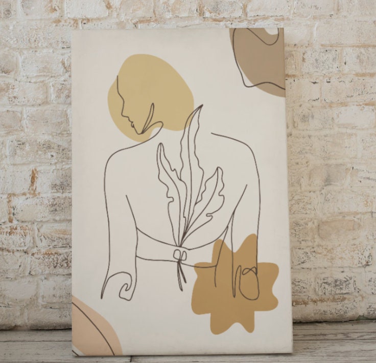 Minimalist Woman Body Backside Art Female Backside Line Drawing ...