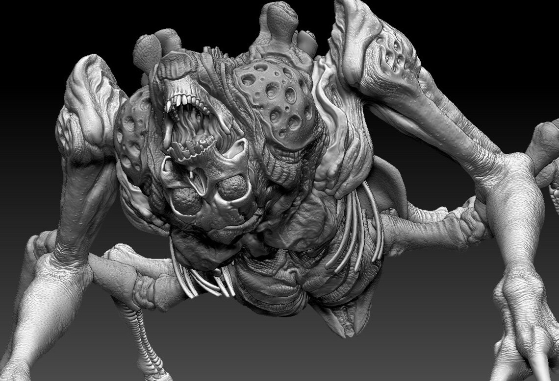 Spider Monster, Stl, Animation, 3D Print, Zbrush, Substance Painter ...