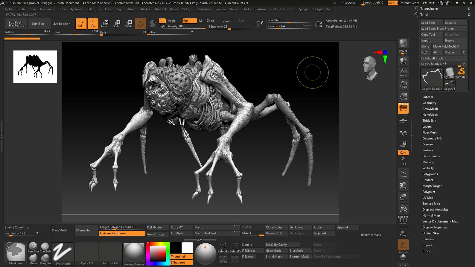 Spider Monster, Stl, Animation, 3D Print, Zbrush, Substance Painter ...