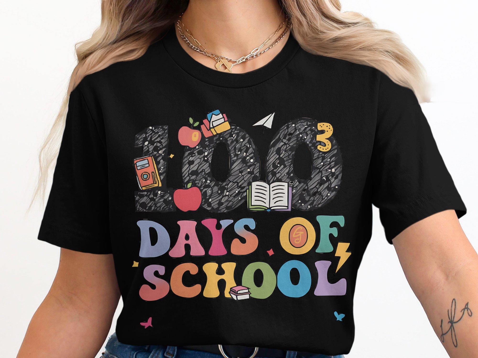 100 Days of School Digital Download Printable, First Day of School SVG ...