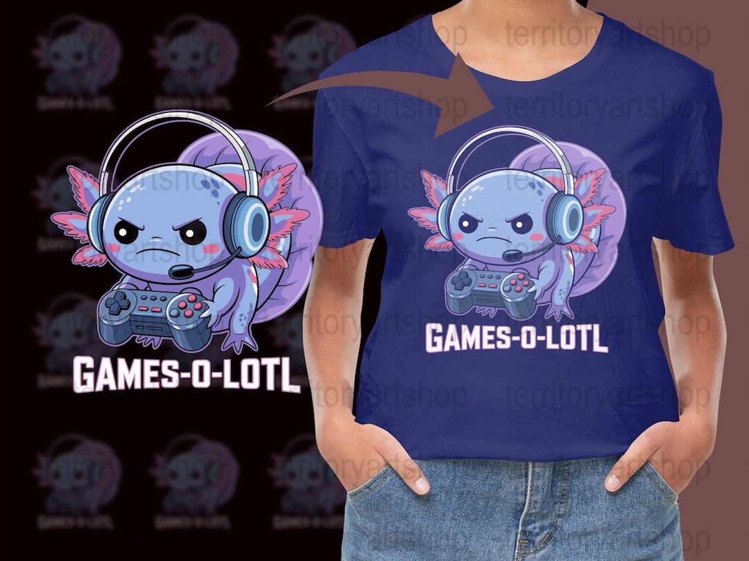 Gaming Axolotl PNG, Gamer PNG, Gamer Axolotl Design, Funny Gaming ...