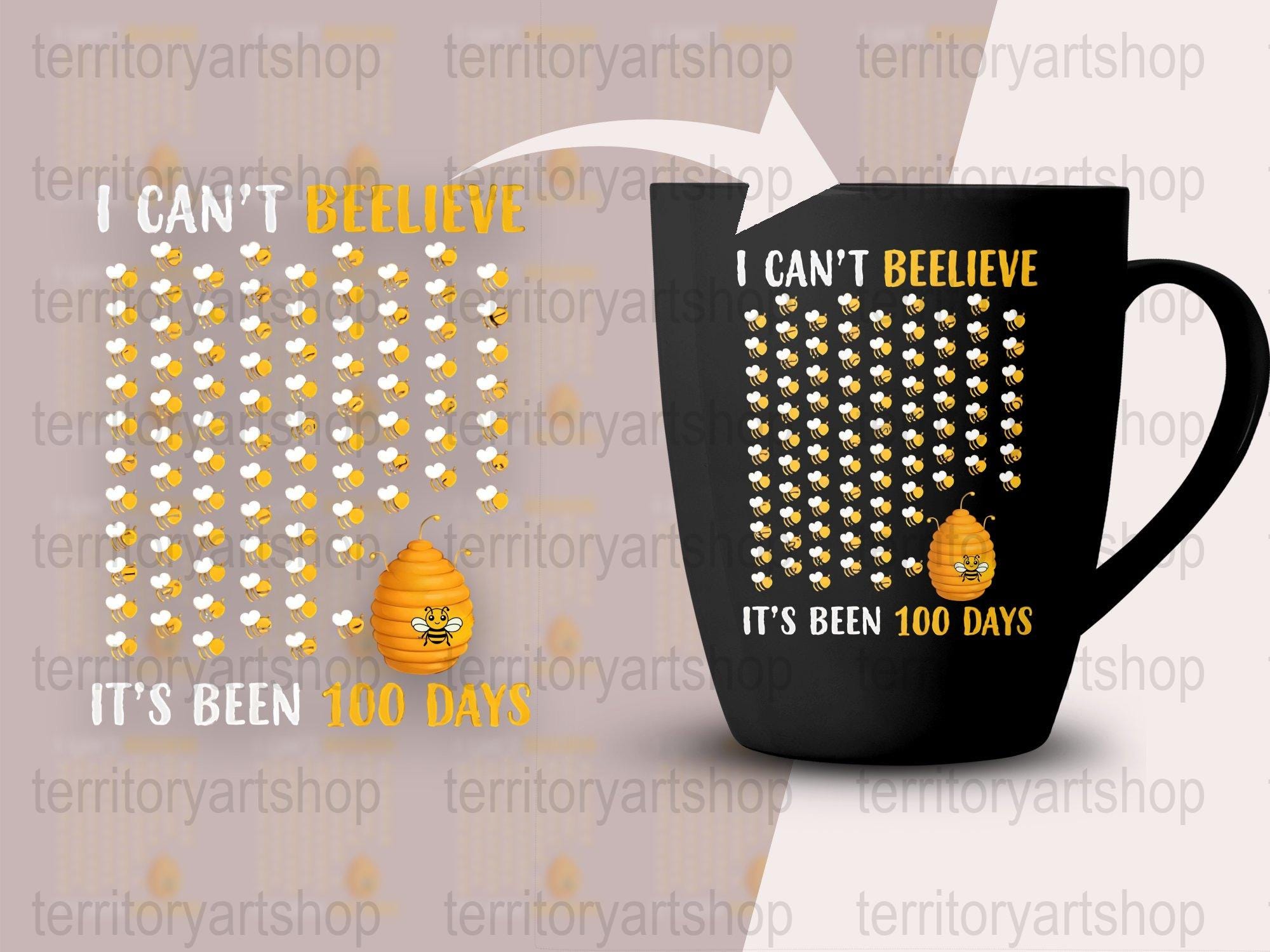 100 Days of School Bee Printable, Instant Download 100th Day of School ...