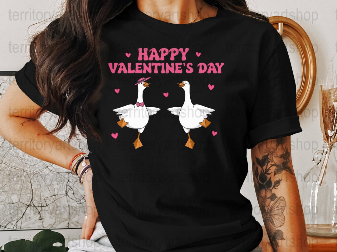 Happy Valentines Day Silly Goose Clipart Funny Valentines Day Digital ...