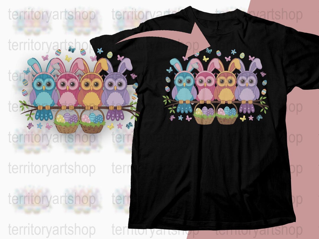 Cute Easter Owls Clipart, Spring Holiday Digital Download, Png Svg Pdf ...