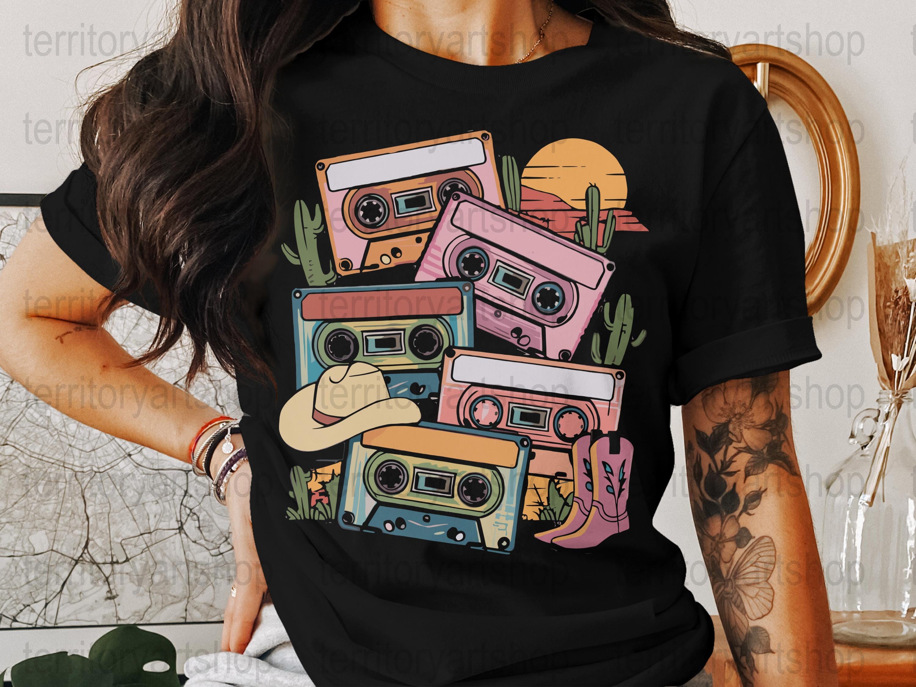 Retro Cassette Tapes Digital Download, 80s Music Clipart, Country Music ...