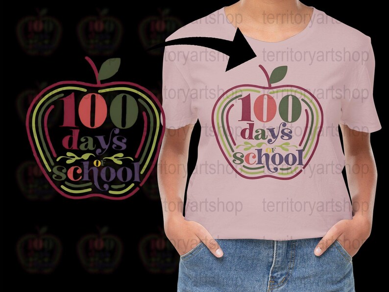 100 Days of School Digital Download Printable Png Svg Pdf Eps Apple ...