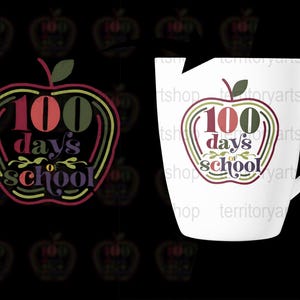 100 Days of School Digital Download Printable Png Svg Pdf Eps Apple ...