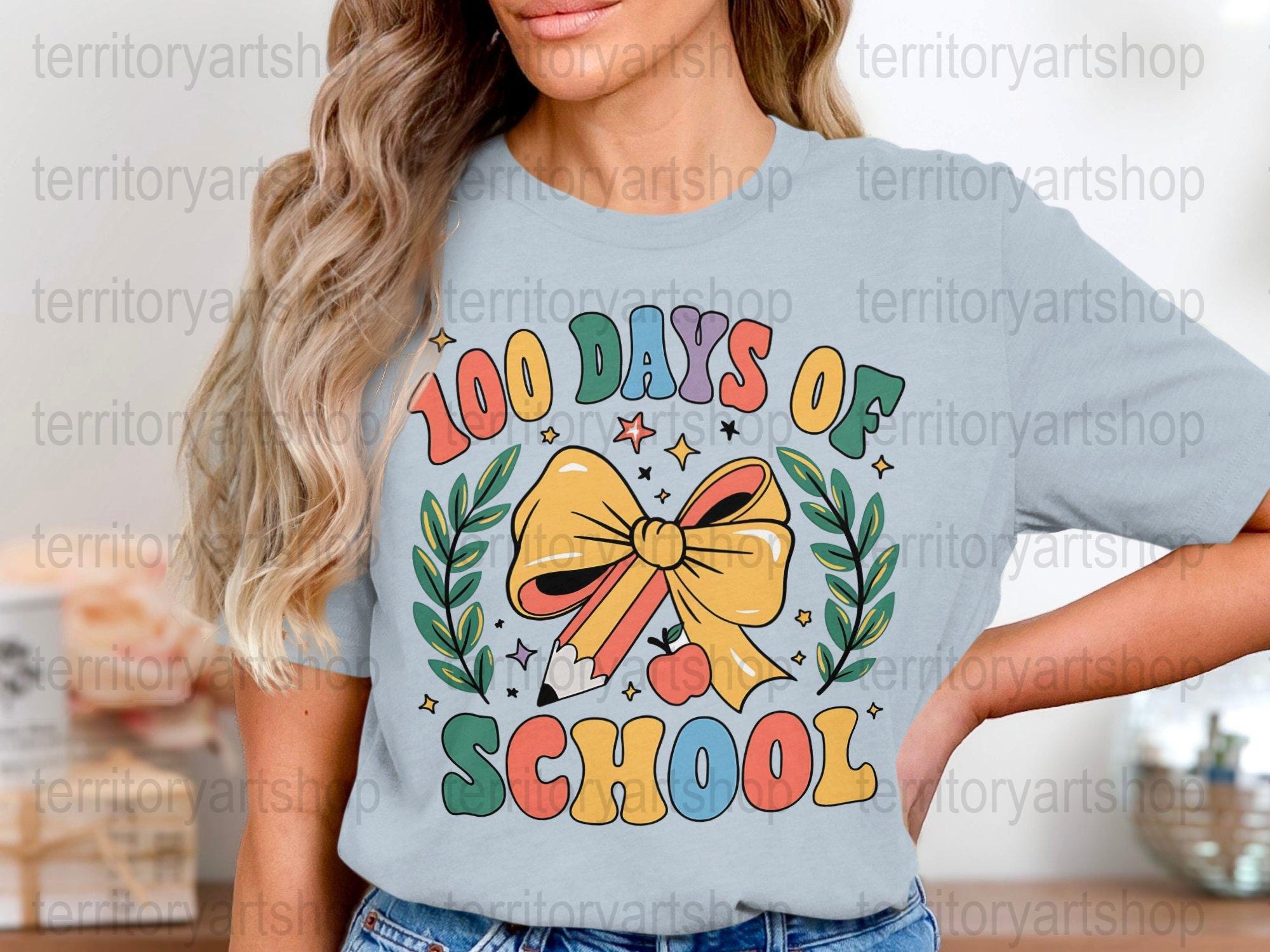 100 Days of School Printable Download, Colorful School Celebration Art ...