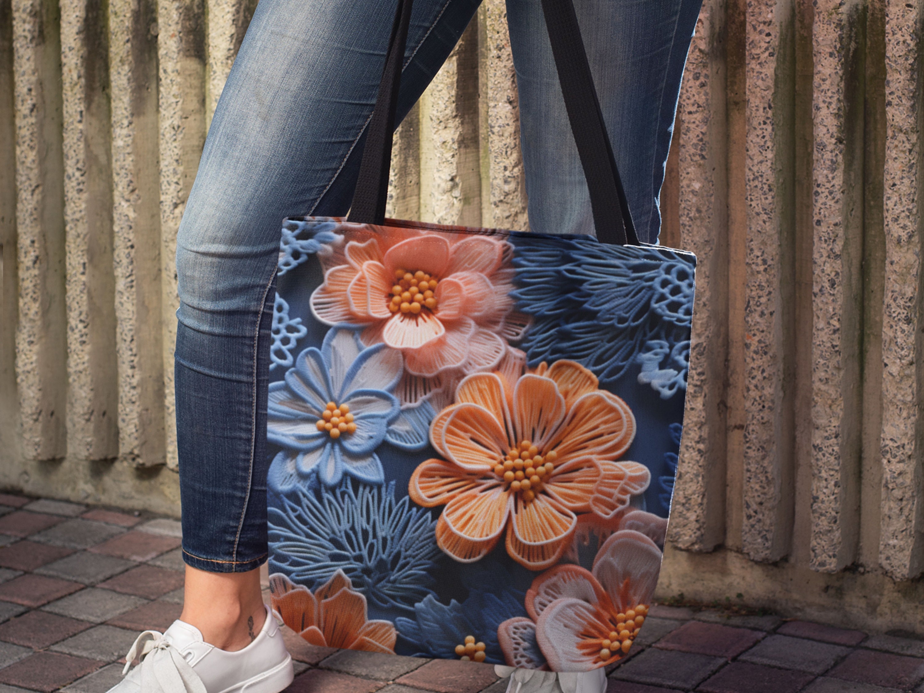 Seamless Embroidered Flowers Digital Paper ,3d Flower Pattern,digital ...