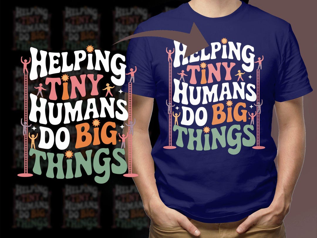 Helping Tiny Humans Do Big Things Digital Download, Motivational Quote Art Print, Nursery Decor ...