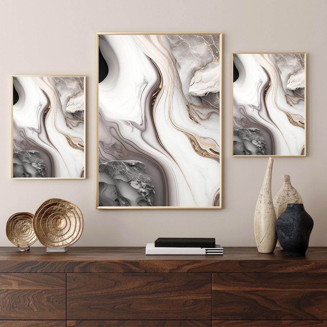 Gold Marble Print, Black Marble , Luxury Wall Art, Modern Wall Art ...