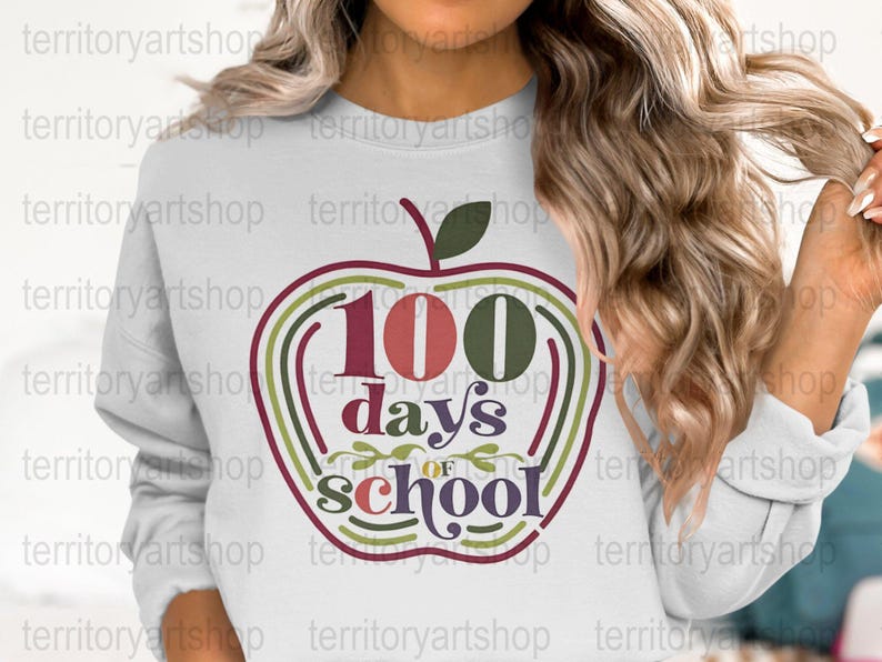 100 Days of School Digital Download Printable Png Svg Pdf Eps Apple ...