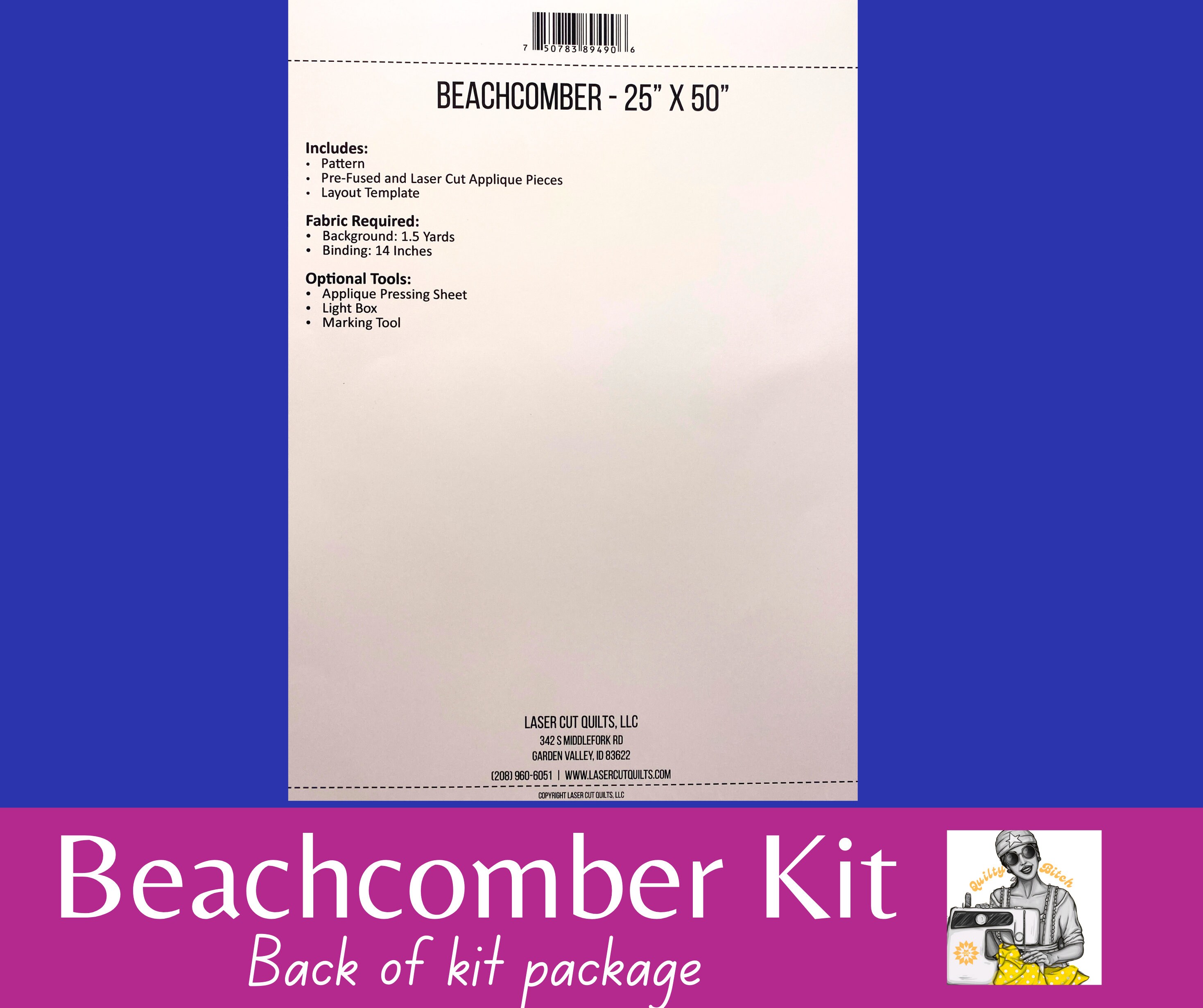 Pre-fused Laser Cut Beachcomber Whale Quilt Kit 25 X 50 RARE Designed ...