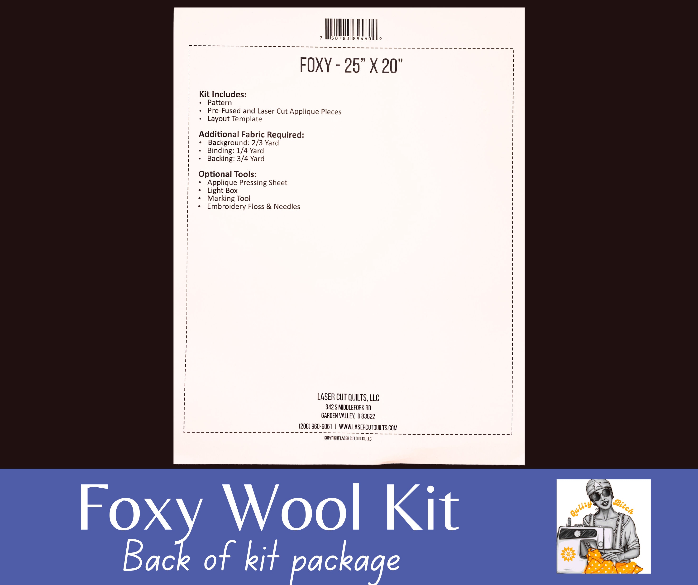 Pre-fused Laser Cut Fox Wool Quilt Kit 25 X 20 RARE Designed by Madi ...