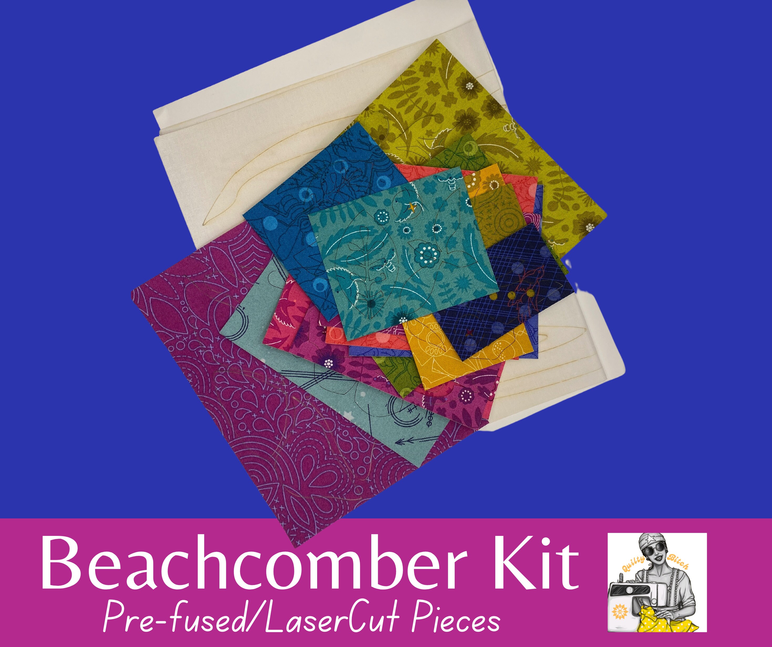 Pre-fused Laser Cut Beachcomber Whale Quilt Kit 25 X 50 RARE Designed ...