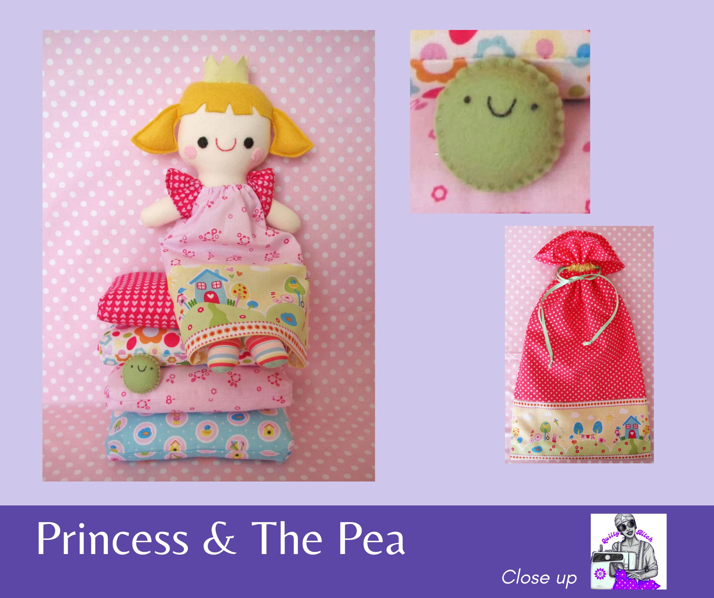 Doll Pattern Your Choice Goldilocks & 3 Bears, Princess and Pea ...