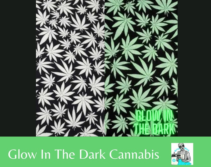 Cannabis Fabric ~ Timeless Treasures ~ Marijuana Weed Pot Fabric ~ Glow ...