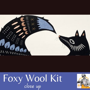 Pre-fused Laser Cut Fox Wool Quilt Kit ~ 25" X 20" ~ RARE ~ Designed by ...