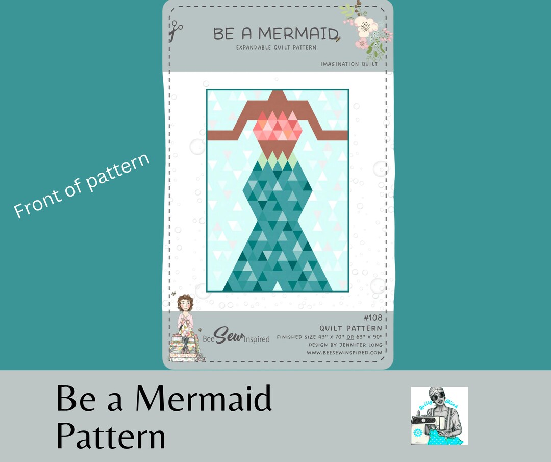 Be A Mermaid Quilt Pattern: Traditionally Pieced (paper Pattern) - Etsy