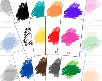 Flash Card Colors: Make Learning Fun, Toddler Activity, Preschool ...