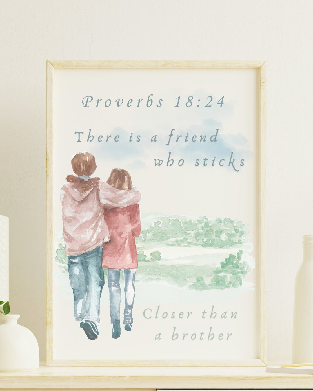 Printable Bible Verse Poster - Proverbs 18-24 - Sized 16x20 - Etsy