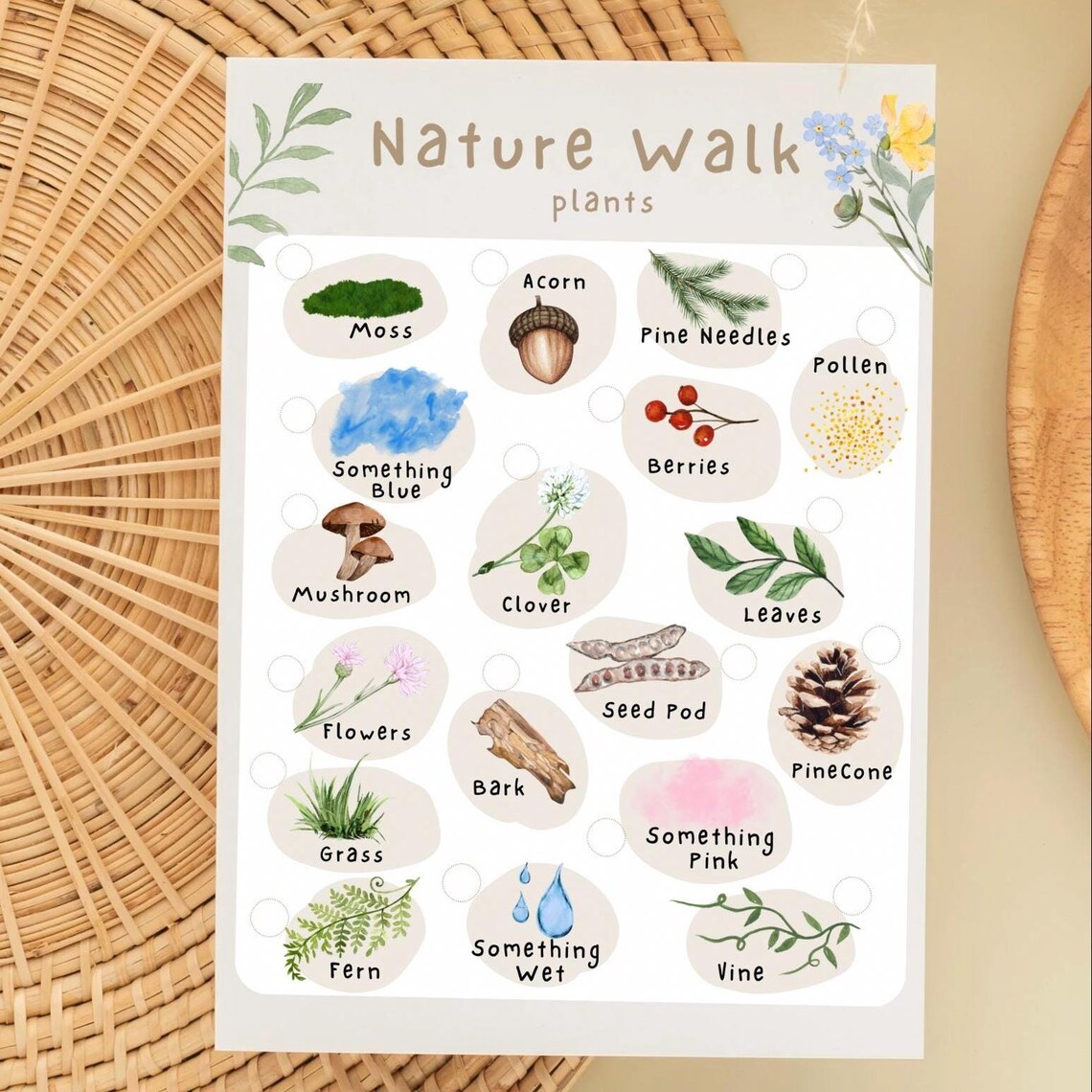 Nature Walk Printable, Plants!! - Etsy