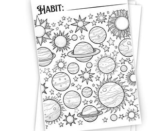 Coloring Tracker, Drawing Tracker Journal, Pages to Track Your Coloring ...