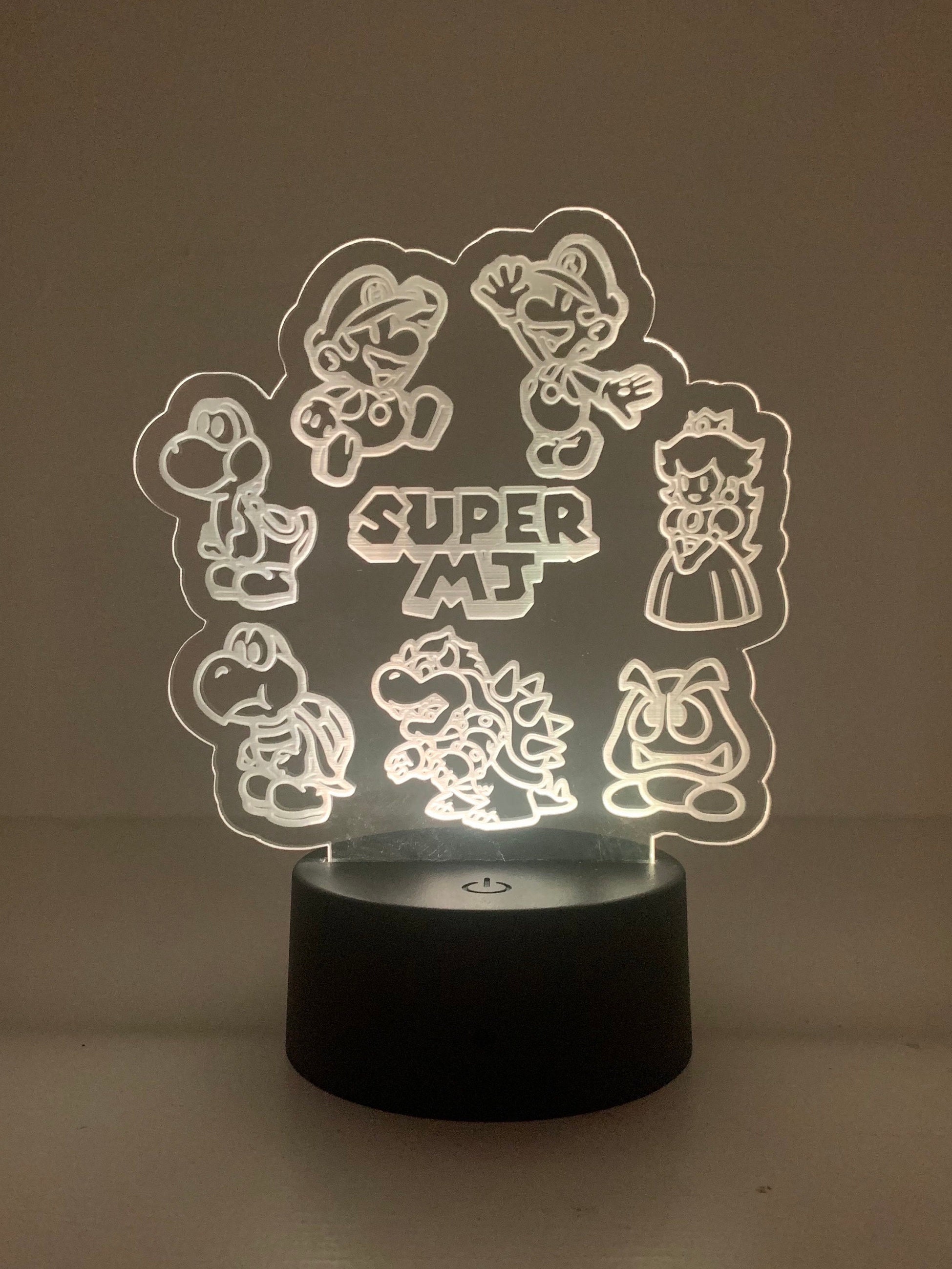 Super Mario LED Night Light Gift Super Mario Room Decor - Etsy