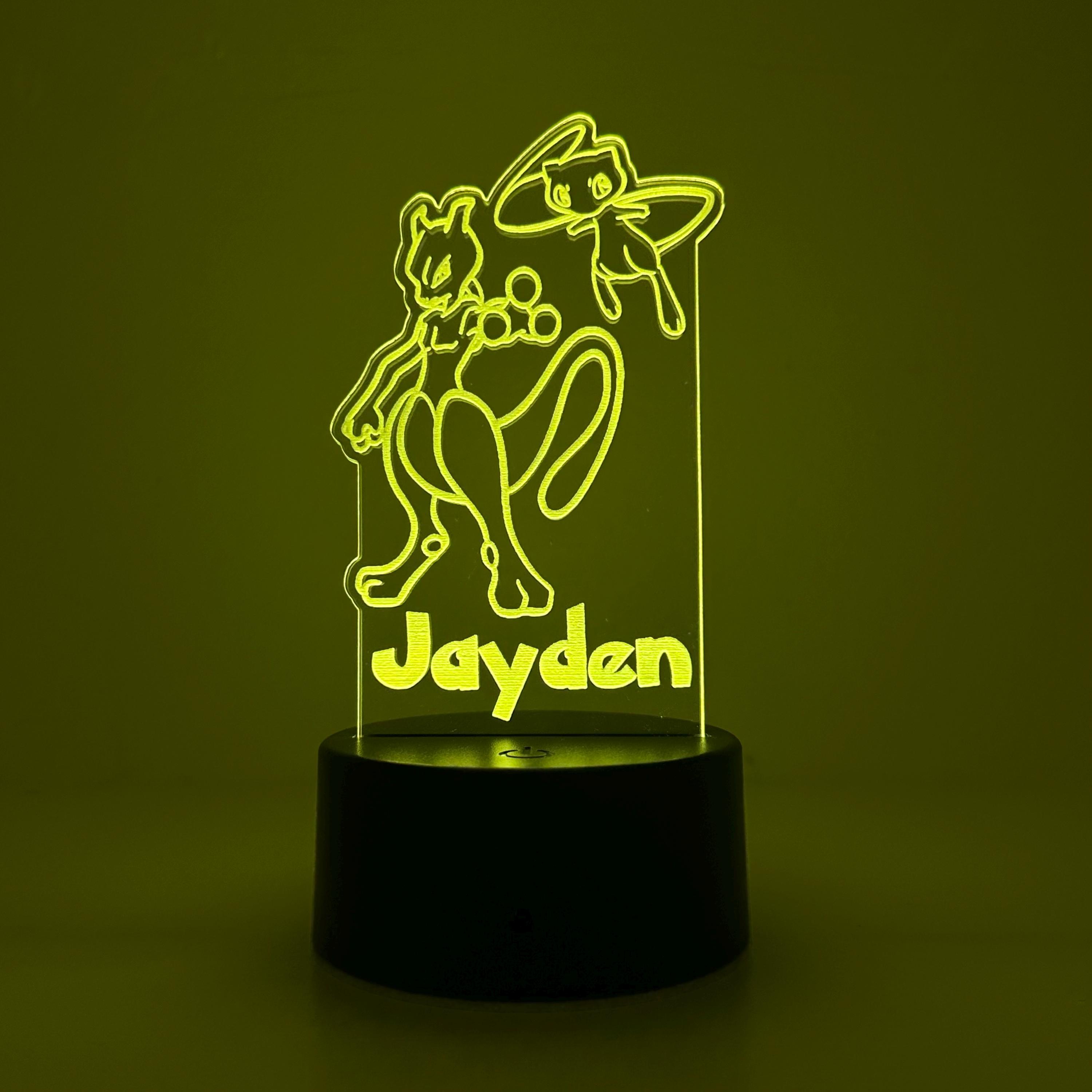 Pokemon Mewtwo and Mew Nightlight, Pokemon Gift for Adults and Kids ...