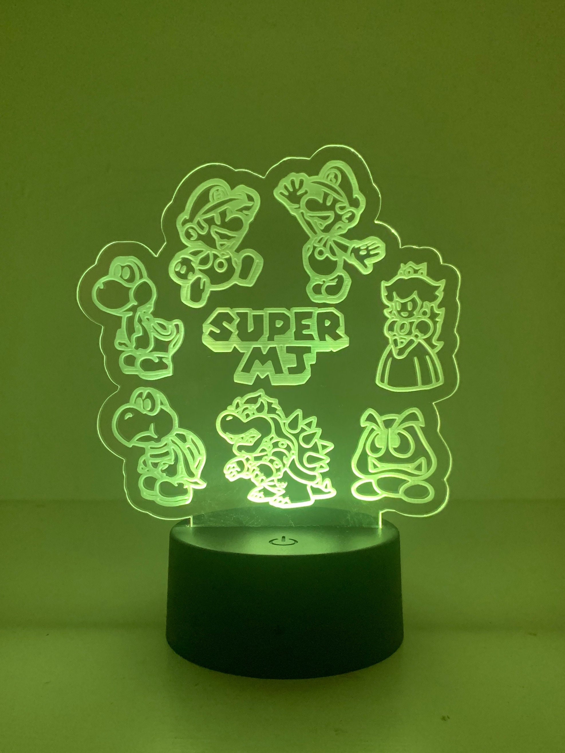 Super Mario LED Night Light Gift Super Mario Room Decor - Etsy