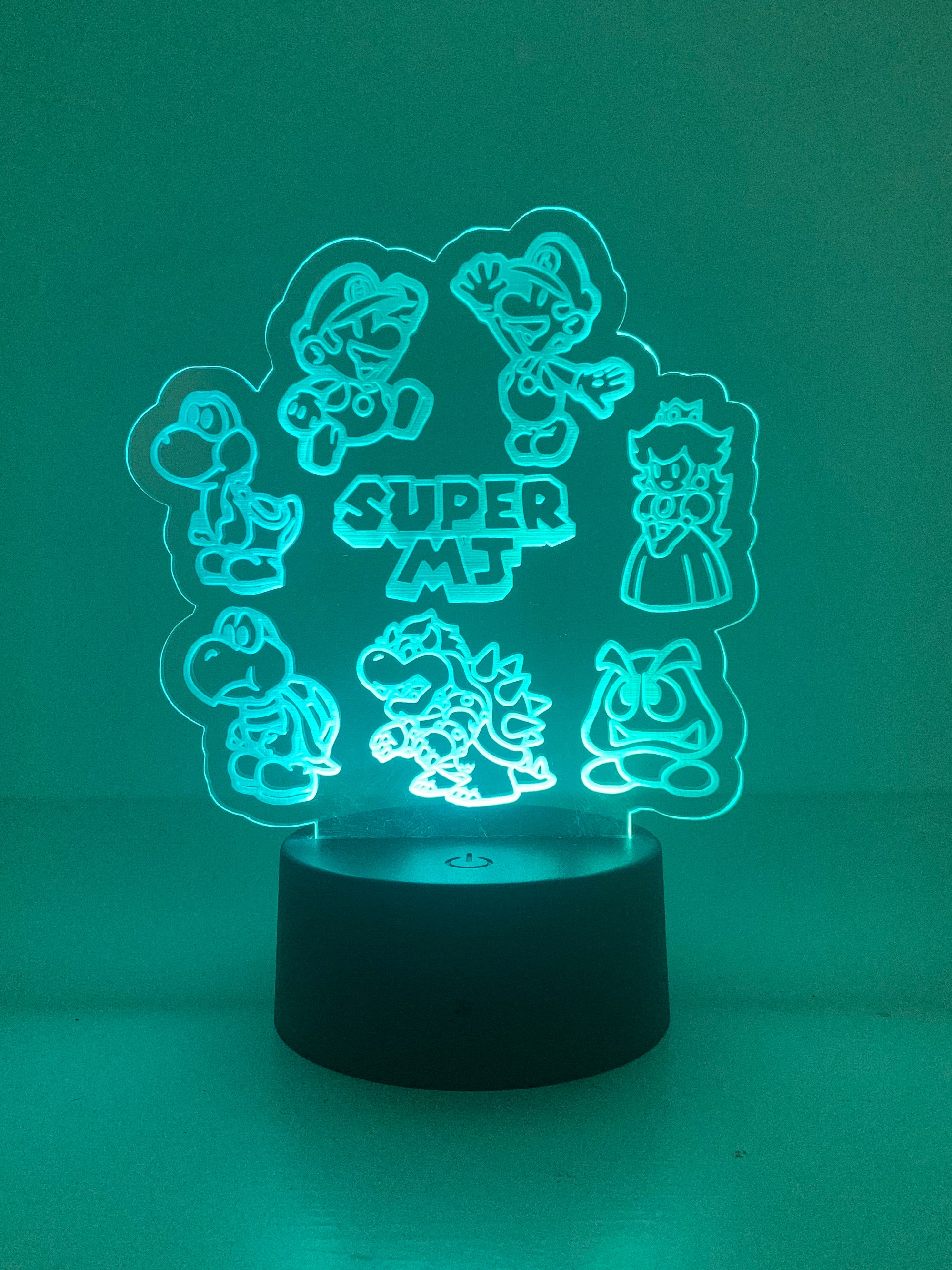 Super Mario LED Night Light Gift Super Mario Room Decor - Etsy