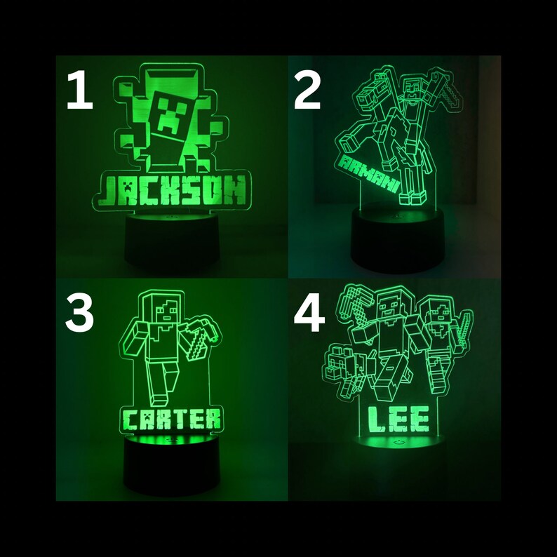 Minecraft LED Night Light Gift, Minecraft Birthday, Minecraft Room ...