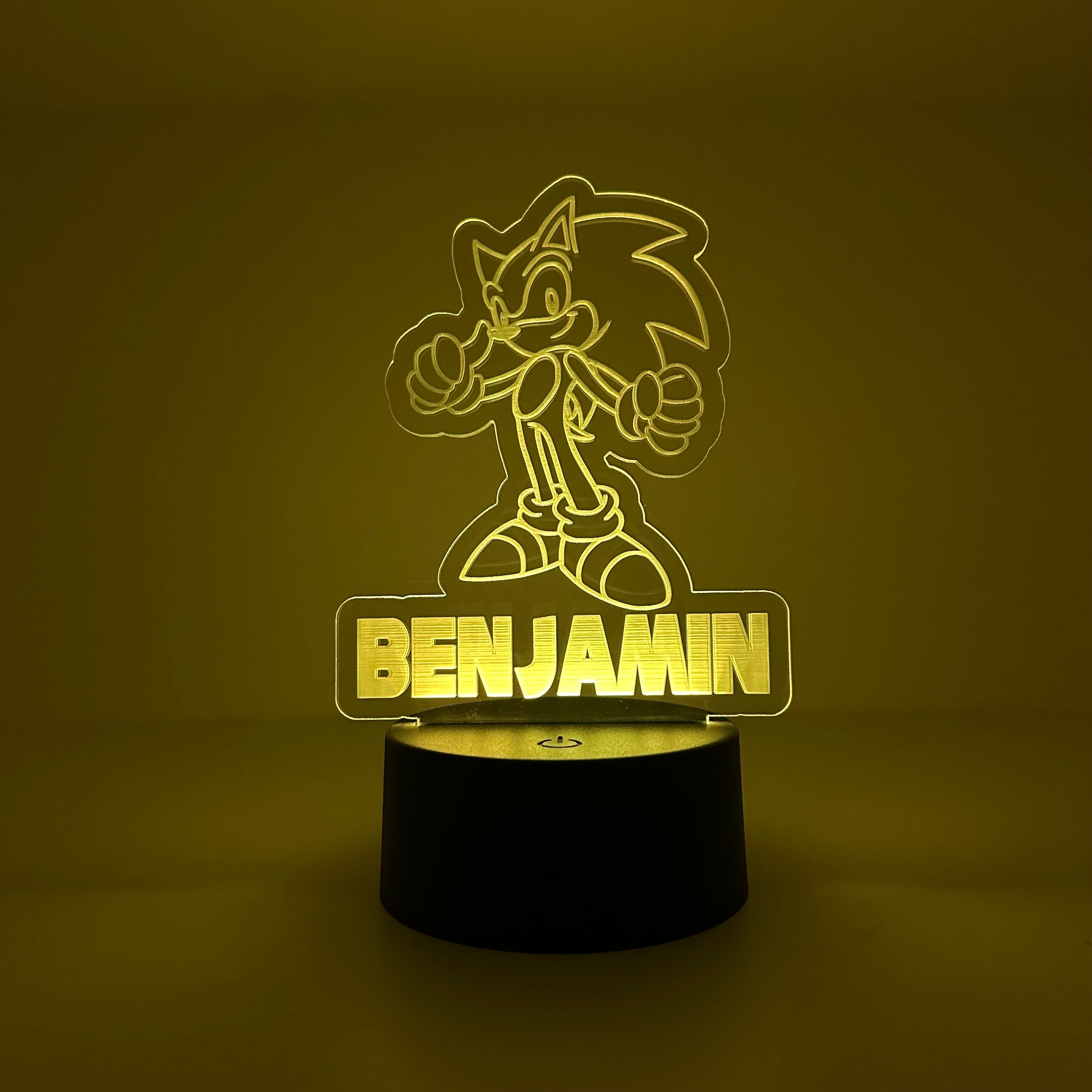 Sonic Headgehog LED Nightlight, Sonic Gift, Sonic Room Decor, Sonic ...