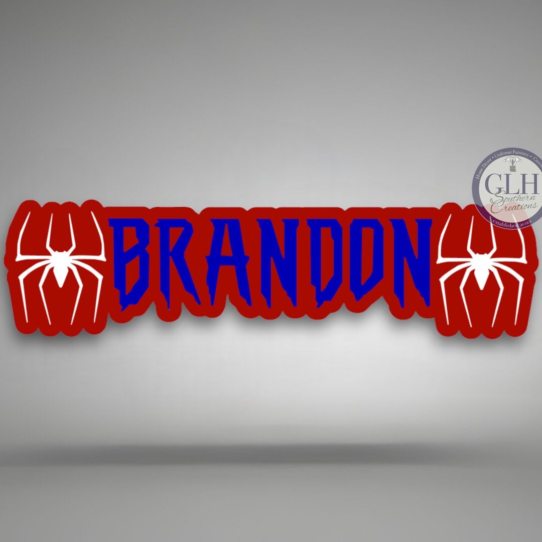 Spiderman Name Sign Spiderman Room Decor Spiderman - Etsy