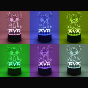Lilo and Stitch LED Night Light, Stitch Room Decor, Lilo and Stitch ...