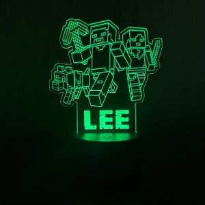 Minecraft LED Night Light Gift, Minecraft Birthday, Minecraft Room ...