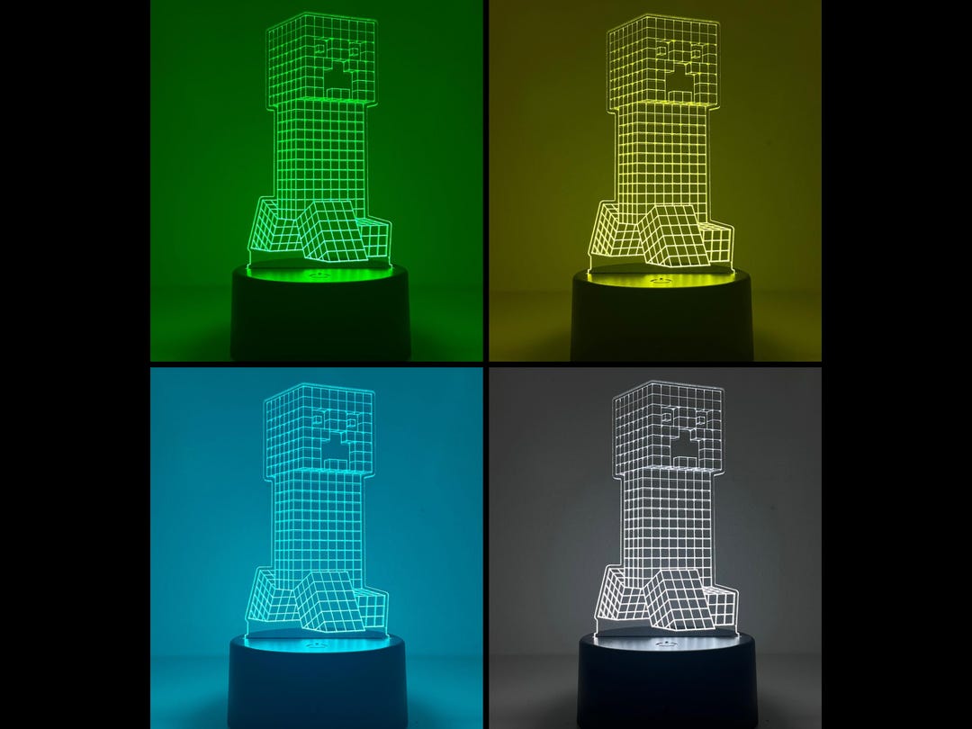 3D Minecraft LED Night Light, Custom Minecraft Birthday, Minecraft Room ...