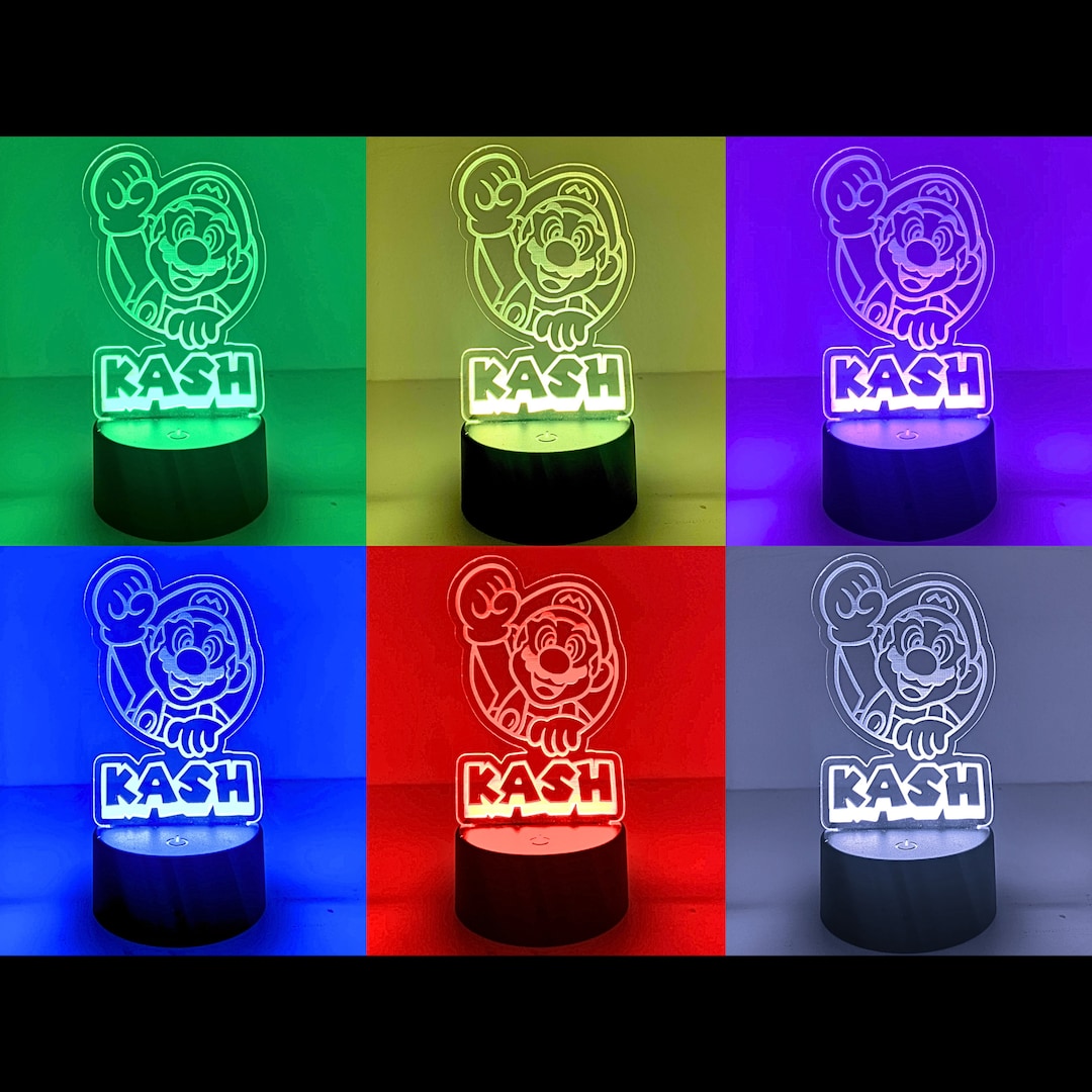 Super Mario Night Light, Super Mario Decor, Super Mario Birthday, Super ...