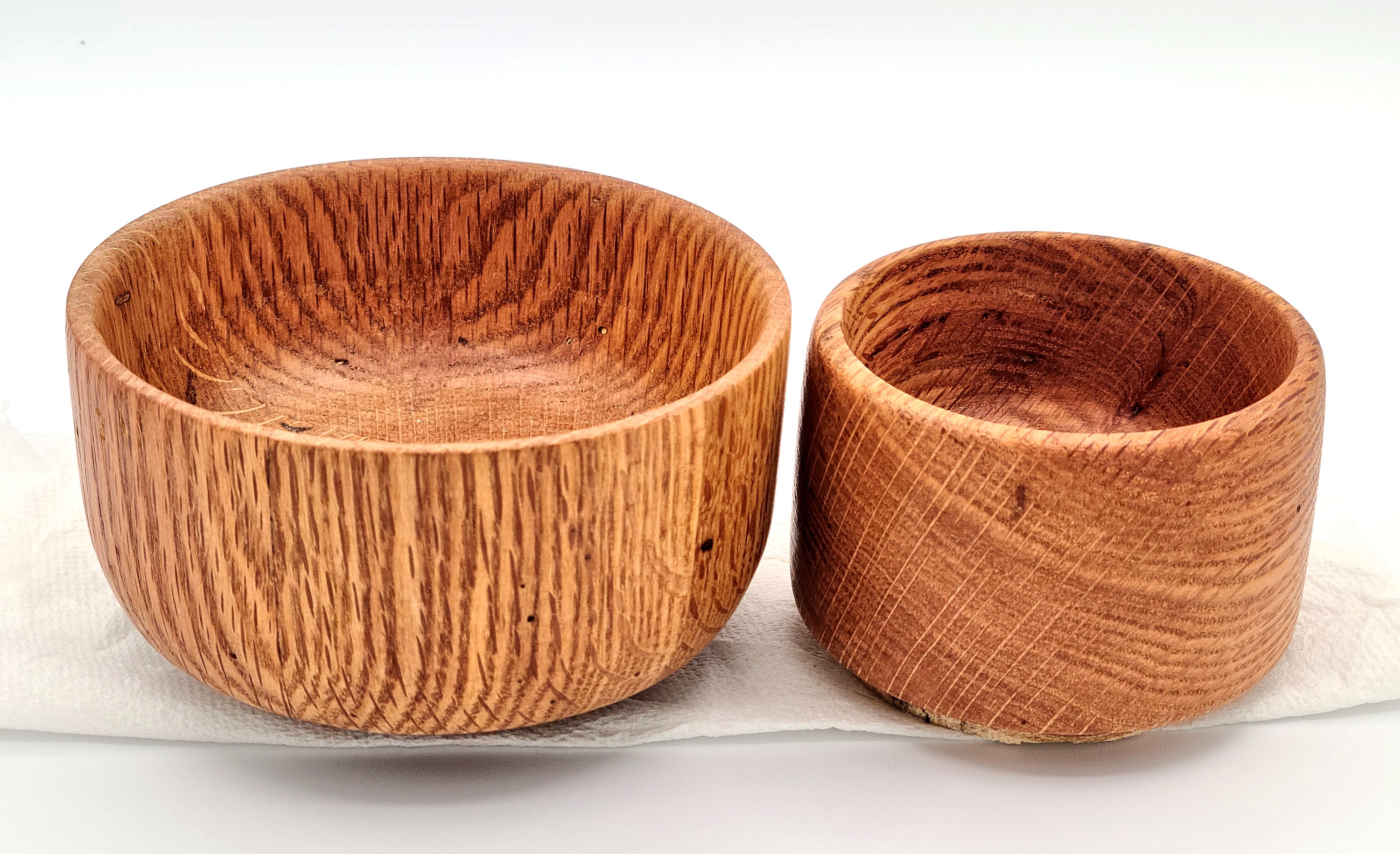 Medium and Small Hand-turned Red Oak Bowls - Etsy