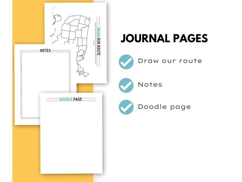 Road Trip Travel Journal and Games for Teens | Printable Travel Journal ...