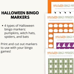 Printable Halloween Bingo, 30 Unique Halloween Bingo Cards, Halloween ...