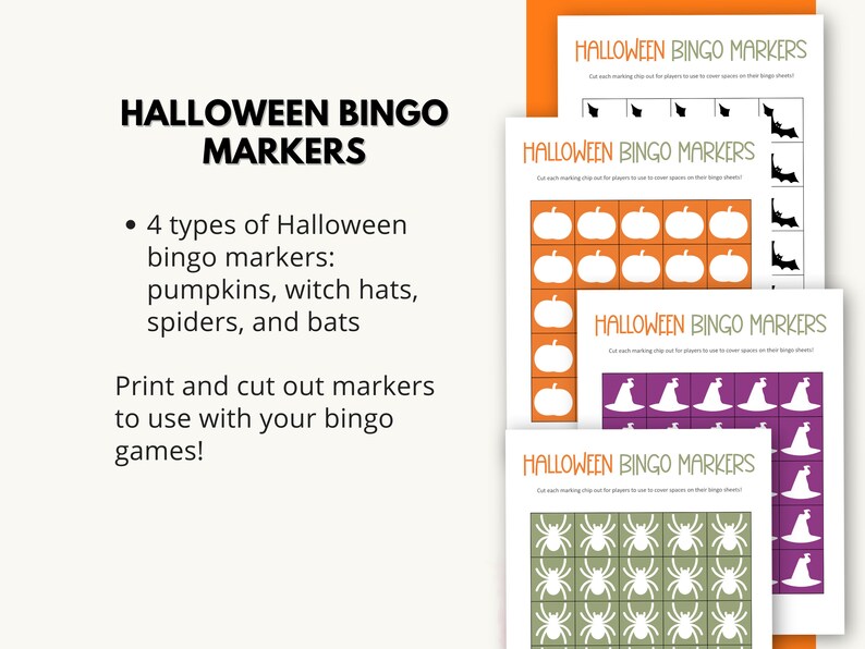 Printable Halloween Bingo, 30 Unique Halloween Bingo Cards, Halloween ...