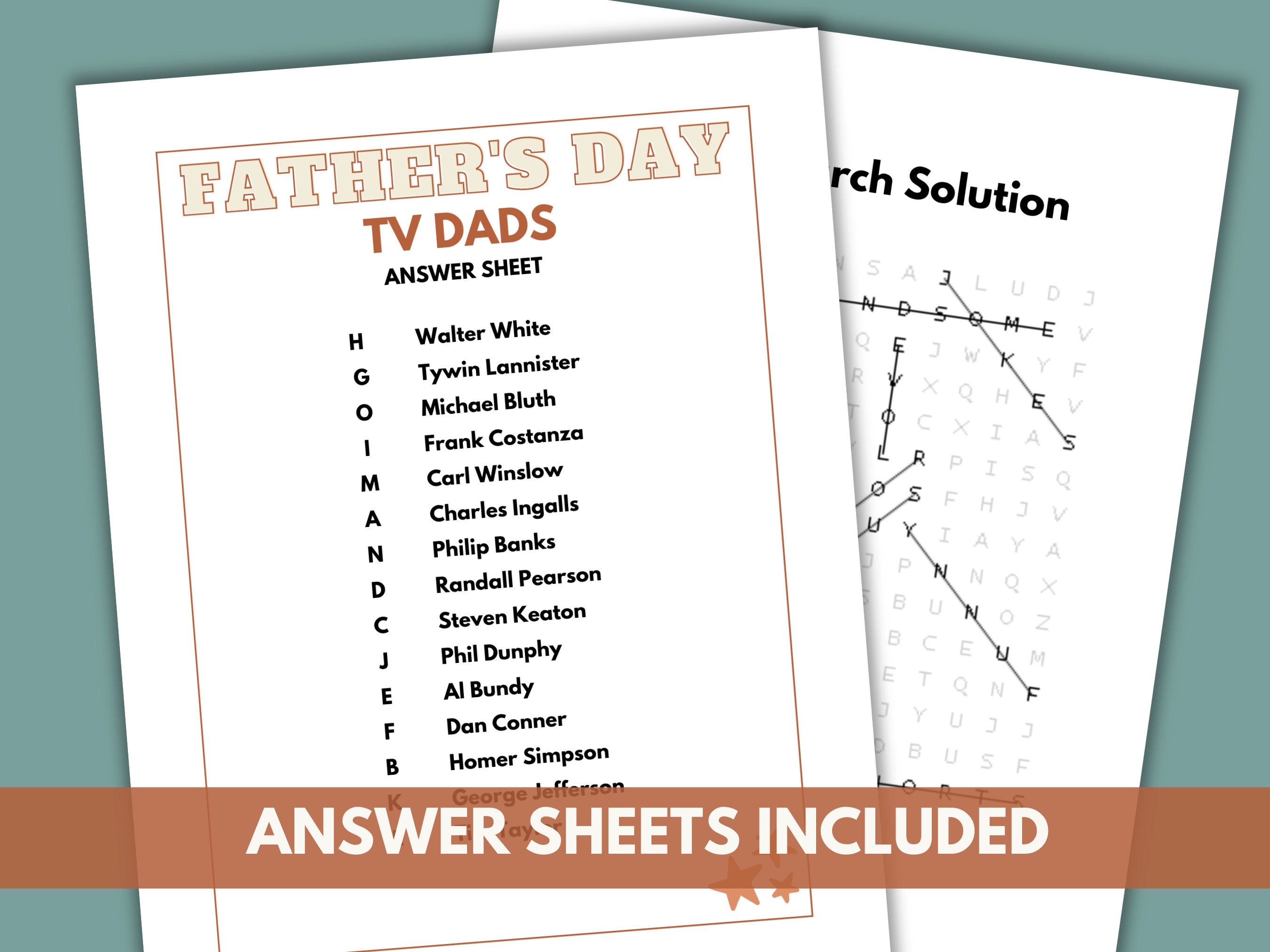 Father's Day Games, Father's Day Scavenger Hunt, Father's Day Trivia ...