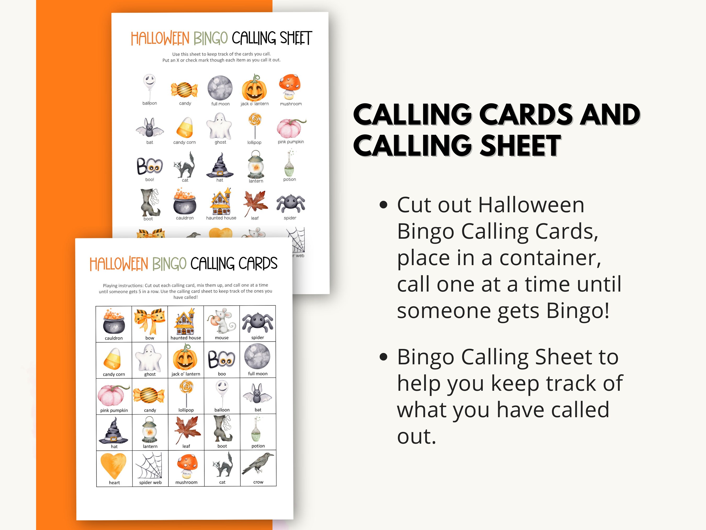Printable Halloween Bingo, 30 Unique Halloween Bingo Cards, Halloween ...