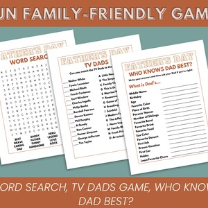 Father's Day Games, Father's Day Scavenger Hunt, Father's Day Trivia ...
