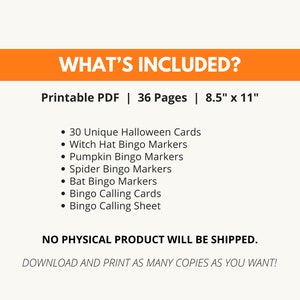 Printable Halloween Bingo, 30 Unique Halloween Bingo Cards, Halloween ...