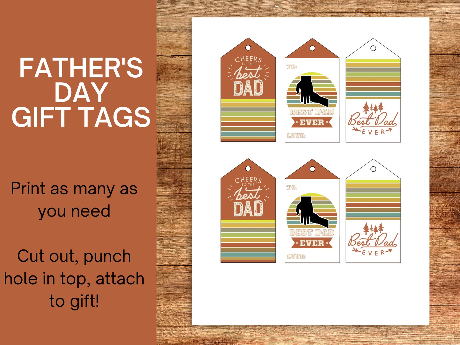 Father's Day Card, Father's Day Gift Tags, Father's Day Coupons, Thank ...